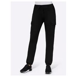 Jogger Pants Classic Basics, Damen, Gr. 38, Normalgr&ouml;&szlig;en, schwarz, 100% Baumwolle, unifarben, lang, Hosen