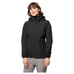 Regenjacke Jack Wolfskin "STORMY POINT 2L JKT W", Herren, Gr. L, schwarz, Obermaterial: 100% Polyester. Netzfutter: 100% Polyester, klassisch h&uuml;ftlang, hoch geschlossener Ausschnitt, B&uuml;ndchen, Jacken Regenjacke, Wasserdicht, winddicht, &Uuml;bergangsjacke