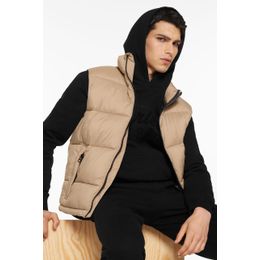 Harlem Soul Herren Steppweste, braun, Gr. M, unifarben, Steppware, Material: 100% Polyester, Futter: 100% Polyester, F&uuml;llung: 100% Polyester, Westen,