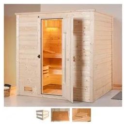 Sauna Weka "Bergen", beige (naturbelassen), ohne Ofen, (ohne Ofen), Saunen, ohne Ofen