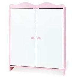 Puppenkleiderschrank Pinolino "Jasmin", rosa (wei&szlig;, rosa), Puppenm&ouml;bel, KinderB:45cm H:62cm T:27cm, B:45cm H:62cm T:27cm