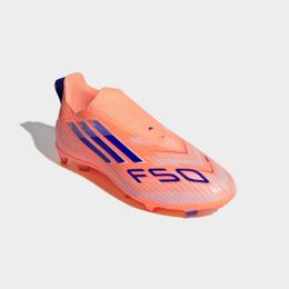 M&auml;dchen Fu&szlig;ballschuh "F50 LEAGUE LACELESS FIRM/MULTI-GROUND KINDER", adidas Performance, Gr. 30beam orange, lucid blau, cloud wei&szlig;, Synthetik,