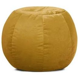 Sitzsack MAGMA HEIMTEX "Plump MARLA", gelb (senf), B:75cm H:50cm, Bezug: 100% Polyester, Sitzs&auml;cke, Sitzsack