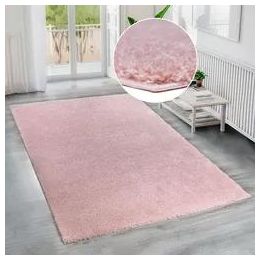 Hochflor-Teppich Bruno Banani "Shaggy Soft" Gr. 7, rosa, B:240cm H:30mm L:320cm, Kunstfaser, Teppiche, gewebt, Uni Farben, besonders weich und kuschelig, Kundenliebling