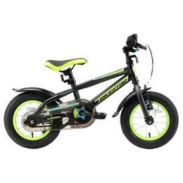 Kinderfahrrad Bikestar "Urban Jungle" Gr. 18, schwarz (gr&uuml;ngelb, schwarz), Fahrr&auml;der, Kinder, 17,5cm, 12 Zoll (30,48cm)