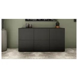 borchardt M&ouml;bel Kommode BORCHARDT M&Ouml;BEL "Rova", schwarz (schwarz matt), B:139cm H:72cm T:35cm, Spanplatte, Sideboards, Kommode, Breite 139 cm