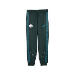 Puma Damen Sporthose "Manchester City KING Anthem Hose Herren"gr&uuml;n terrain tropical blau, Gr. L, Obermaterial: 63% Polyester, 37% Baumwolle;