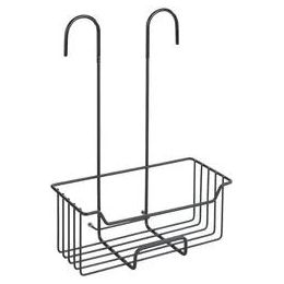 Aufbewahrungskorb Wenko "Milo", schwarz, T:14cm, Edelstahl, Aufbewahrungsboxen, f&uuml;r die Dusche