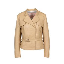 Freaky Nation Damen Lederjacke "Light Breeze-FN"beige, Gr. M, Oberstoff: 100% Leder; Futter: 100% Baumwolle, Jacken