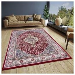 Teppich Hanse Home "Mochi", rot, B:140cm H:8mm L:200cm, Jute, Polyester, Polypropylen (PP), Teppiche, Teppich, L&auml;ufer, Orientalisch, Kurzflor, Wohnzimmer, Schlafzimmer, Esszimmer