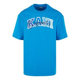 Karl Kani Herren T-Shirt "Karl Kani Herren KM242-001-2 Karl Kani Serif Originator Tee"aqua, Gr. XS, bedruckt, 100% Baumwolle, Shirts