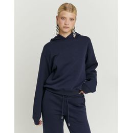 Tally Weijl Damen Kapuzensweatshirt "SSWCOJHIMO"nuit, Gr. M, unifarben, Sweatware, Obermaterial: 65% Baumwolle, 35% Polyester, Sweatshirts,