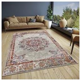 Teppich Hanse Home "Maderno", beige (creme), B:140cm H:8mm L:200cm, Jute, Polyester, Polypropylen (PP), Teppiche, Teppich, L&auml;ufer, Orientalisch, Kurzflor, Wohnzimmer, Schlafzimmer, Esszimmer
