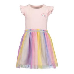 Blue Seven Kleid M&auml;dchen Gr&ouml;&szlig;e 128 dunkelblau / gelb / pink / rosa