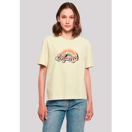 F4NT4STIC Damen T-Shirt "Mothers Day Celebration Rainbow", gelb, Gr. M, Obermaterial: 100% Baumwolle, Shirts, Premium Qualit&auml;t