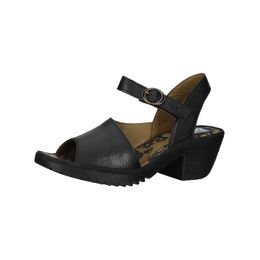 Fly London Damen Riemchensandale "Fly London Sandalen Leder", Gr. 39, schwarz, Leder, Schuhe