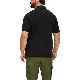 Herren Poloshirtschwarz, Gr. XXXL, s.Oliver MEN BIG SIZES, unifarben, Jersey, Obermaterial: 100% Baumwolle, Shirts, Big Sizes / Gro&szlig;e Gr&ouml;&szlig;en