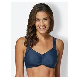 Bustier-Bikini-Top feel good, Damen, Gr. 52, Cup C, blau (dunkelblau), Elasthan, Polyamid, Bikini-Oberteile