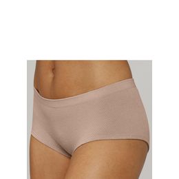 Lascana Damen Hipster, Gr. 36, braun, Jersey, Obermaterial: 58% Baumwolle, 39% Polyamid, 3% Elasthan, Unterhosen, aus angenehm weicher Baumwolle