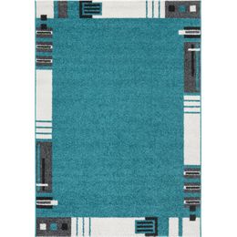 Teppich ANDIAMO, B:80cm L:150cm, blau, Kunstfaser, Wohnzimmer, Teppiche, "LAGERR&Auml;UMUNG", Sonderposten, moderne Designs, verschiedene Qualit&auml;ten &