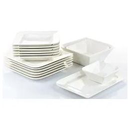 Tafelservice RETSCH ARZBERG "Geschirr-Set, Service Fantastic", beige (naturwei&szlig;), 16 Stk., Fine China-Porzellan, Geschirr-Sets, Tafelservice, Teller Set, 16 Teile, f&uuml;r 6 Personen