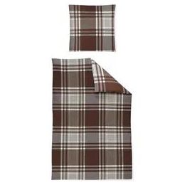 Bettw&auml;sche Irisette "Alpaka 8456", rot, B/L: 155cm x 220cm, 1 Stk., 1 Stk., Flanell, B/L: 80cm x 80cm, 2 Stk., Flanell, Obermaterial: 100% Baumwolle, Bettw&auml;sche, Bettw&auml;sche, hochwertig