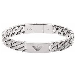 Edelstahlarmband Emporio Armani "Schmuck Geschenk Edelstahl Armschmuck", silber (silberfarben), Armb&auml;nder, Damen, 20,5cm, Edelstahl, Edelstahlarmband