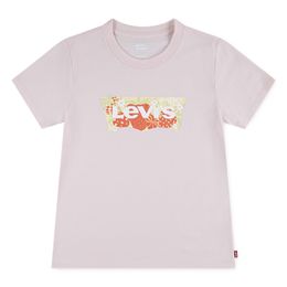 LEVI'S KIDS M&auml;dchen T-Shirt "LVG STRAWBERRY SS BATWING TEE"crystal pink, Gr. 6, bedruckt, Jersey, Obermaterial: 60% Baumwolle, 40% Polyester, Shirts,