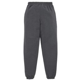 Herren Sweathose, grau, Gr. XL, Fruit of the Loom, unifarben, angeraute Sweatware, Obermaterial: 60% Baumwolle, 40% Polyester, Hosen, aus