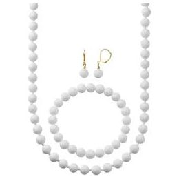 Collier-Set Lady, wei&szlig;, Halsketten, Damen, N-Groesse