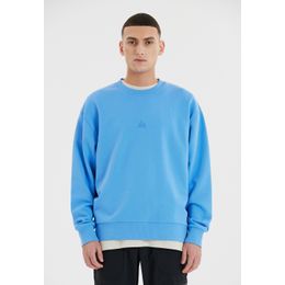 SOS Herren Sweatshirt "Bovec", blau, Gr. L, unifarben, 100% Baumwolle, Sweatshirts, aus reiner Bio-Baumwolle