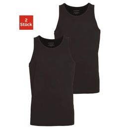 Jack & Jones JACK & JONES Herren Muskelshirt "JACBASIC TANKTOP 2 PACK NOOS", schwarz, Gr. XXL, unifarben, Jersey, Obermaterial: 100% Baumwolle, Shirts, unifarben,