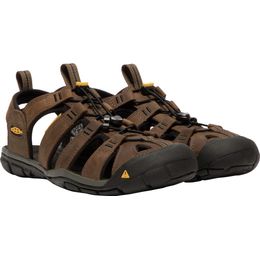 Keen Herren Sandale "CLEARWATER CNX LEATHER", Gr. 44, braun, Leder, Schuhe