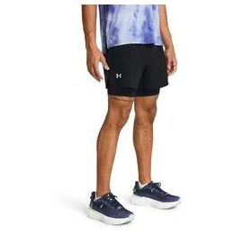 Shorts Under Armour, Herren, Gr. M, N-Gr, schwarz, Jersey, Obermaterial: 100% Polyester. Innenslip: 90% Polyester, 10% Elasthan, unifarben, Hosen Shorts, f&uuml;r vielseitige Aktivit&auml;ten, mit Elasthan-Anteil, leichtes Material