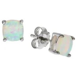 Paar Ohrstecker Firetti "Schmuck Geschenk Silber 925 Ohrschmuck Edelstein Opal", silber (silberfarben), Ohrringe, Damen, Silber 925 (Sterlingsilber), mit Opal (synth.)