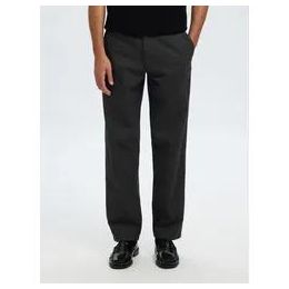 Chinohose Selected "SLH175-SLIM MILES BRUSHED PANTS W NOOS", Herren, Gr. 29, L&auml;nge 32, grau (dunkelgrau), Web, Obermaterial: 69% Baumwolle, 30% Polyester, 1% Elasthan, unifarben, slim fit normal, Hosen Chinohose