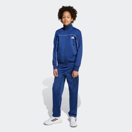Jungen Trainingsanzug "J CP TR TS"dunkelblau, wei&szlig;, Gr. 140, adidas Sportswear, Obermaterial: 100% Polyester, Sportanz&uuml;ge, f&uuml;r Kinder und Teens,