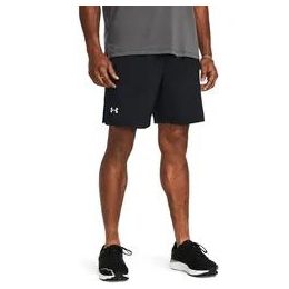 Laufshorts Under Armour "UA LAUNCH 7 SHORTS", Herren, Gr. XL, N-Gr, schwarz (schwarz, schwarz, reflective), Web, Obermaterial: 100% Polyester, Hosen, f&uuml;r Sport, leichtes Material, reflektierende Details, atmungsaktiv