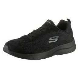 Sneaker Skechers "Dynamight 2.0 Homespun", Damen, Gr. 41, schwarz (schwarz uni), Textil, unifarben, Schuhe Sneaker, Trainingsschuh, Laufschuh, Schn&uuml;rschuh mit gepolstertem Schaftrand