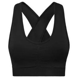 Lauftop Plein Sport "Logo", Damen, Gr. L, schwarz (02, schwarz), Obermaterial: 53% Polyamid, 37% Polyester, 10% Elasthan, Tops Sport Bustiers