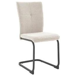 Esszimmerstuhl Niehoff SITZM&Ouml;BEL, beige (champagne, schwarz, champagne), B:44cm H:95cm T:60cm, 90% PES, 5% CO, 5% PAC, St&uuml;hle, Esszimmerstuhl, 2er Set, verschiedene Farben, mit Design-Steppung, Sitzh&ouml;he 50