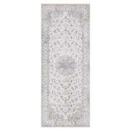 Teppich ELLE DECORATION "Nain" Gr. 12, grau, B:80cm H:7mm L:200cm, Polyester, Teppiche, Teppich, Orientalisch, L&auml;ufer, Kurzflor, Wohnzimmer, Schlafzimmer, Vintage-Look