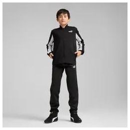 Trainingsanzug Puma "POLY BASEBALL SUIT B", Jungen, Gr. 176, schwarz (Puma schwarz), Trikot, Obermaterial: 100% Polyester, colorblocking, regular fit, Sportanz&uuml;ge Trainingsanzug, zweiteiliges Set, mit Stehkragen, mit elastischem Bund und Kordelzug