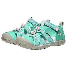 Sandale Keen "SEACAMP II CNX", Jungen, Gr. 34, rosa (bright aqua, pink, a, boo), Synthetik, Schuhe Sandale
