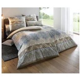 Bettw&auml;sche Heine HOME Gr. 3, beige (natur, braun), B/L: 155cm x 220cm, Renforc&eacute;, B/L: 80cm x 80cm, 2 Stk., Renforc&eacute;, 100% Baumwolle, Bettw&auml;sche, Bettw&auml;sche