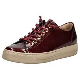 Sneaker Paul Green "Paul Green Sneaker Leder", Damen, Gr. 38, rot (rot lack), Leder, Schuhe Sneaker