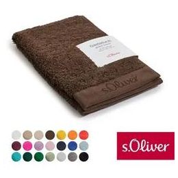 G&auml;stehandtuch s.Oliver "s.Oliver, Premium Qualit&auml;t, 600 gr/m2, auch als Sets erh&auml;ltlich", braun, B:30cm L:50cm, Walkfrottier, Baumwolle, Handt&uuml;cher, gro&szlig;e Farbauswahl, auch als Duschtuch, Waschhandschuh, Handtuch