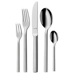 Besteck-Set WMF "Lyric Plus", silber (silberfarben), 30 Stk., Cromargan Edelstahl Rostfrei, Essbesteck-Sets, ergonomisch, Cromargan protect