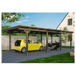 Skan Holz Einzelcarport SKANHOLZ "Emsland", grau (dunkelgrau), B/H/T: 223cm x, Carports