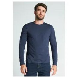 Langarmshirt Jockey "American T-Shirt", Damen, Gr. XXL, blau (navy), Jersey, Obermaterial: 100% Baumwolle, unifarben, bequem h&uuml;ftbedeckend, Rundhals, Shirts Langarmshirt, lockere Passform, lange &Auml;rmel, Cotton, weich